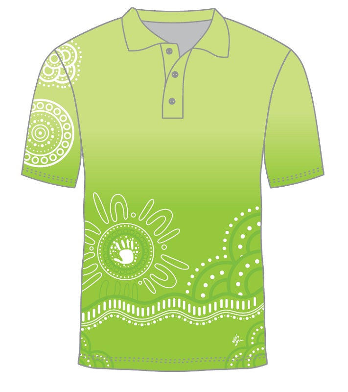Custom Indigenous Polo Shirt - Dreamtime Grace – Aceit