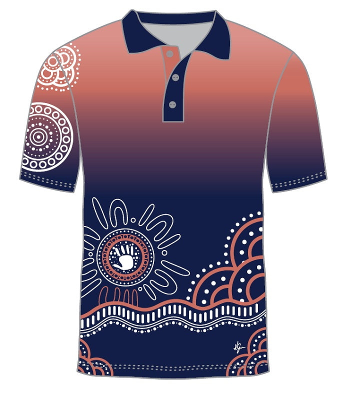 Custom Indigenous Polo Shirt - Dreamtime Grace – Aceit