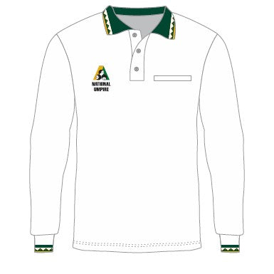 Aceit Unisex Bowls Australia Umpire Polo Shirt Long Sleeve - UMPBA-P10